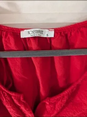 Rosemarine | Dresses | Rosemarine Italy Red Eyelet 0 Cotton Button Mini ...